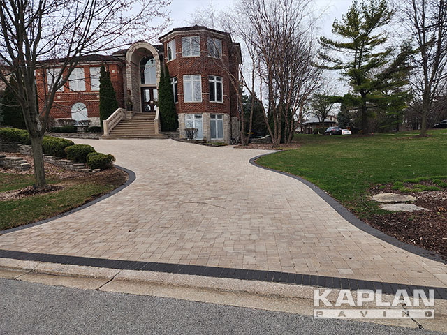 Brick Paver Driveway Project in Oak Brook, IL - Kaplan Paving